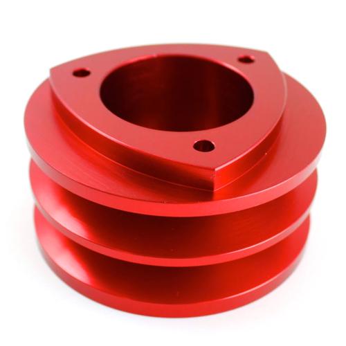ROTARY13B1 ALUMINIUM DOUBLE ALTERNATOR PULLEY RED
